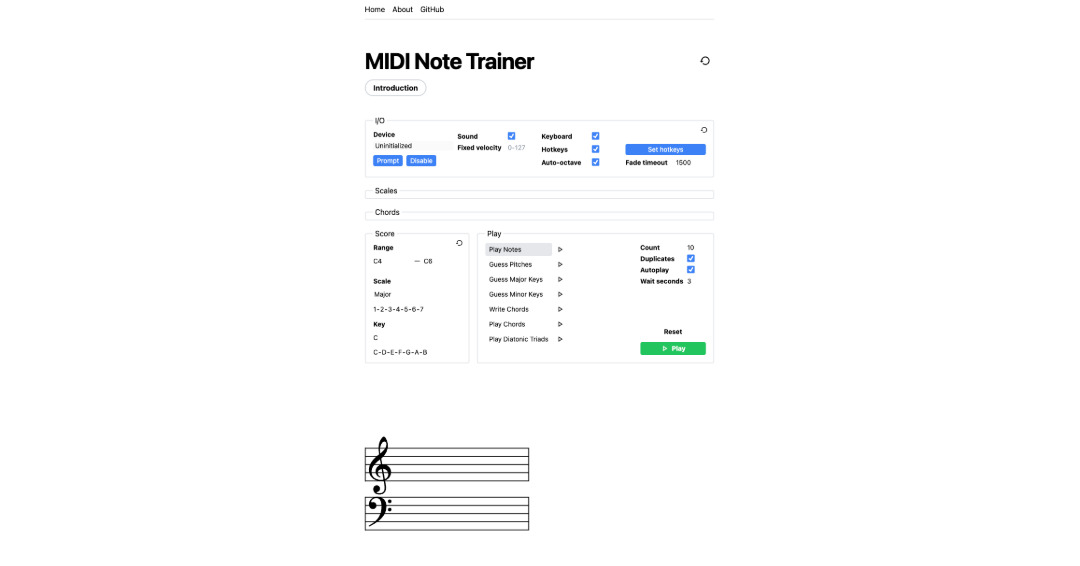 MIDI Note Trainer